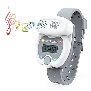 SKYROKU Silicone Kids Potty Training Timer Watch with Flashing Lights and Music Tones, Toddler Toilet Training Aid - Water Resistant (Grey)