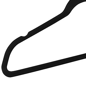 Velvet Clothes Hangers, 10 Pack Black Clothes Hangers, Non-Slip Hangers for Suit, Dress, Top Space Saving Clothing Hangers Set for Closet, Wardrobe, 360° Swivel Hook, Ultra Slim, Summer