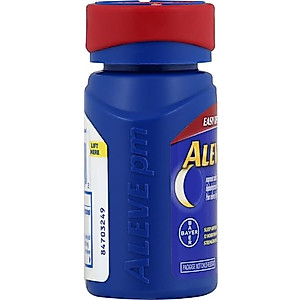 Aleve PM Caplets, Fast Acting Sleep Aid and Pain Relief for Headaches, Muscle Aches, Non-Habit Forming 220 mg Naproxen Sodium and 25 mg Diphenhydramine HCl Capsules, 80 count