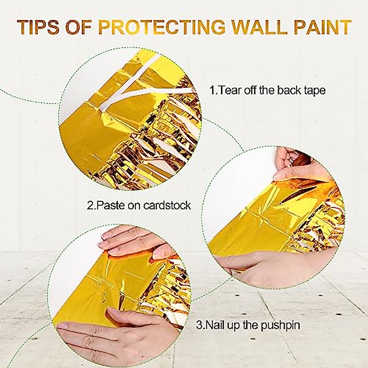 Peryiter 6 Pcs Backdrop Curtain 3.3 x 6.6 ft Glitter Tinsel Foil Fringe Curtains PET Fringe Curtain Backdrop Party Photo Backdrop Streamer Backdrop for Home Outdoor Party (Green, Gold)