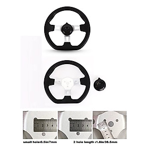 10.5inch/27cm Kart Steering Wheel - 3 Spokes Quick Release Off-Road Cart Steering Wheel Interior With Holes For Go Kart Beach Kart Replacement Vehicle Universal (10.5inch/27cm - Black)