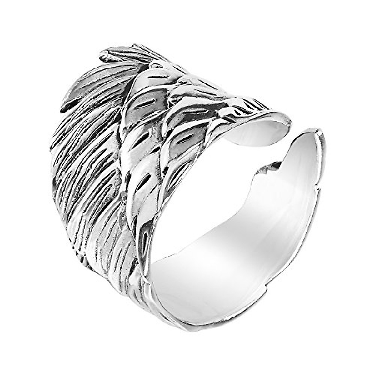 Guardian Angel Wing Wrap Around .925 Sterling Silver Ring (9)