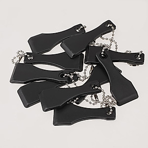 10 Pcs Lottery Ticket Scratcher Scratch Off Scratcher Tool Plastic Scraper Tool Keychain Lotto Scratcher Keyring Scoop Shape Lotto Scratcher Keyring Scraper for Label Sticker Remover Tool Black