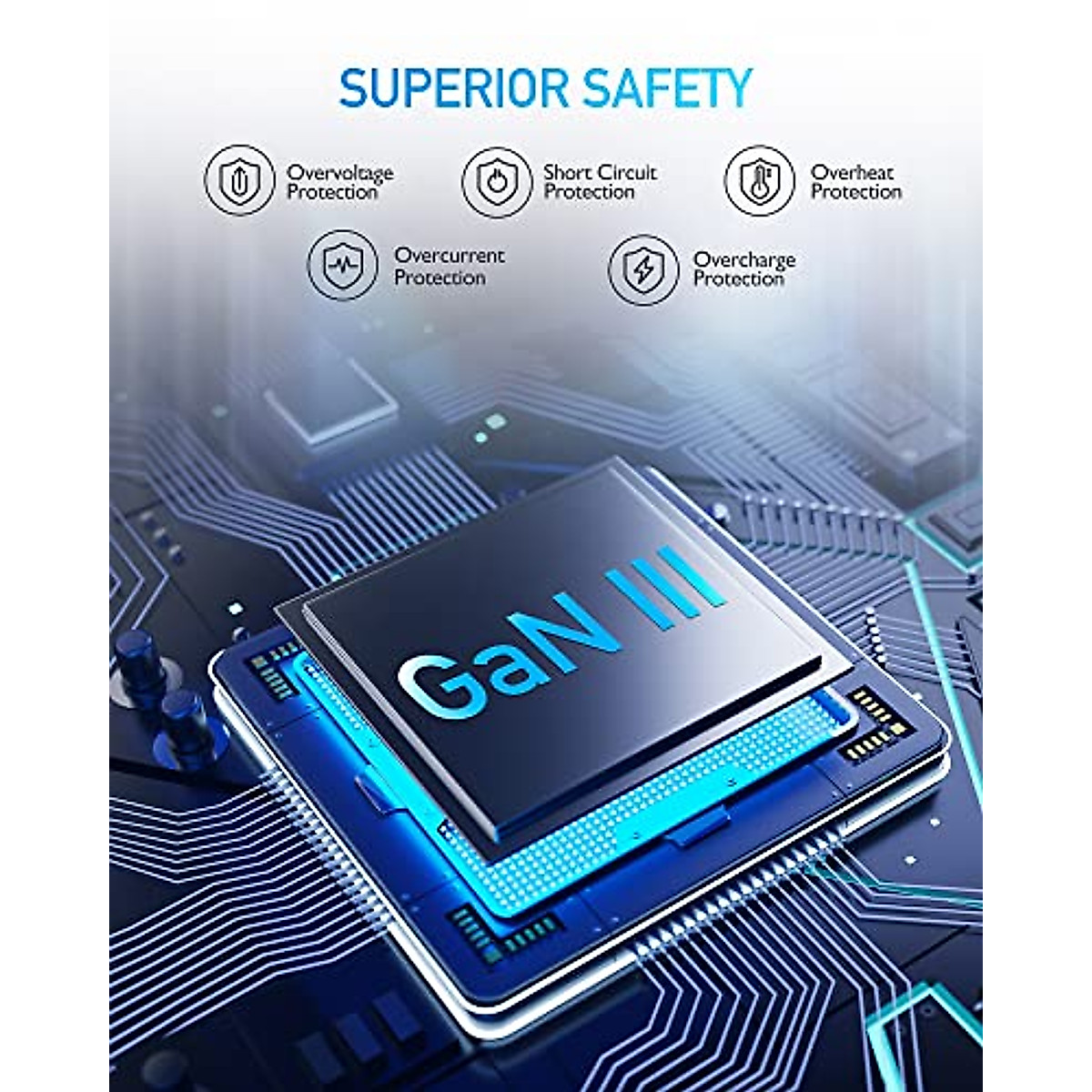 EHO 140W USB C Wall Charger for MacBook Pro 16", PD 3.1 3-Port GaN III USB C Power Adapter 45W PPS Super Fast Charging Travel Charger Compatible w/Laptops, MacBook Pro/Air, iPhone, Samsung