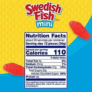 Swedish Mini Fish Candy Soft & Chewy - 3 Pound Bulk Pack of Red Swedish Fish