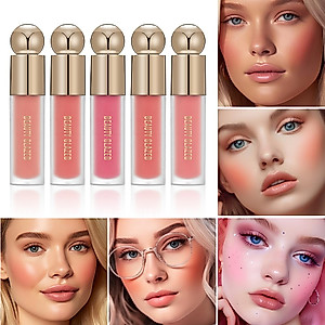 Soft Cream Blush Makeup, Liquid Blush for Cheeks, Weightless, Long-Wearing, Smudge Proof, Natural-Looking, Dewy Finish (B102)