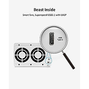 TERRAMASTER D4-300 USB 3.1(Gen1) Type-C Storage External Hard Drive Enclosure Hot Swappable (Diskless)