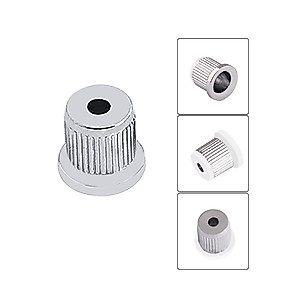 Bogart Guitar String Ferrules String Through Body Rear Mount Bushings String Caps for Fender Strat Tele Style Electric Guitar Chrome Set of 6Pcs.
