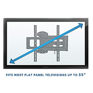 Mount-It! Full Motion TV Wall Mount | Long Arm TV Mount with 24 Inch Extension | Fits 32 to 55 Inch TVs with Up to VESA 400 x 400, 77 Lbs Capacity