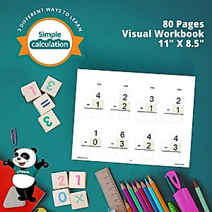 Channie’s Neat Numbers Workbook, Visual Pre K - Kindergarten Math Workbook, Effective Color-Coded Preschool Summer Workbook with 3 Fun & Easy Ways to Learn Basic Math, 80 Pages