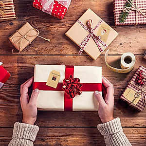 HongyiTime 200 Count Tags Sticker,Christmas Labels,6 Jumbo Designs Christmas Stickers Name Tags,Holiday Present Label (Large)