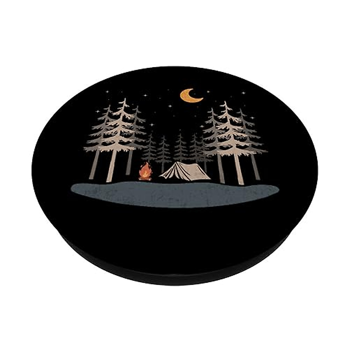 Camping hiking Mountain Scene under stars shirt PopSockets PopGrip: Swappable Grip for Phones & Tablets PopSockets Standard PopGrip