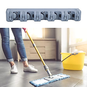 FOTABPYTI Broom Holder, Easy to Install Wall Mounted Multifunctional Broom Shelf for Garage (Type A)