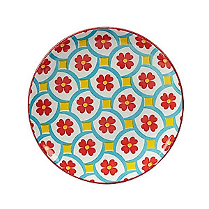 Certified International Damask Floral 6" Canape/Luncheon Plates, Set of 6 Assorted Designs, MULTI COLOR
