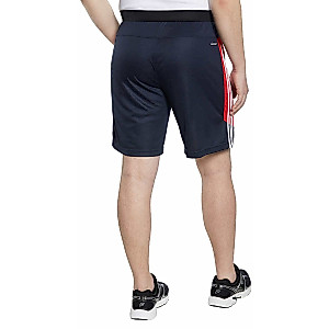 adidas Mens 3 Stripe Shorts with Zipper Pockets (Legend Ink/White, 2X-Large)