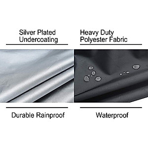 Fenghome Furniture Cushion Storage Bag, Waterproof Fabric Storage Bag with Zipper and Handles for Outdoor/Indoor Patio Furniture Clothes and Pillows and Christmas Tree, 48 x 15.3 x 21.6 Inches, Black