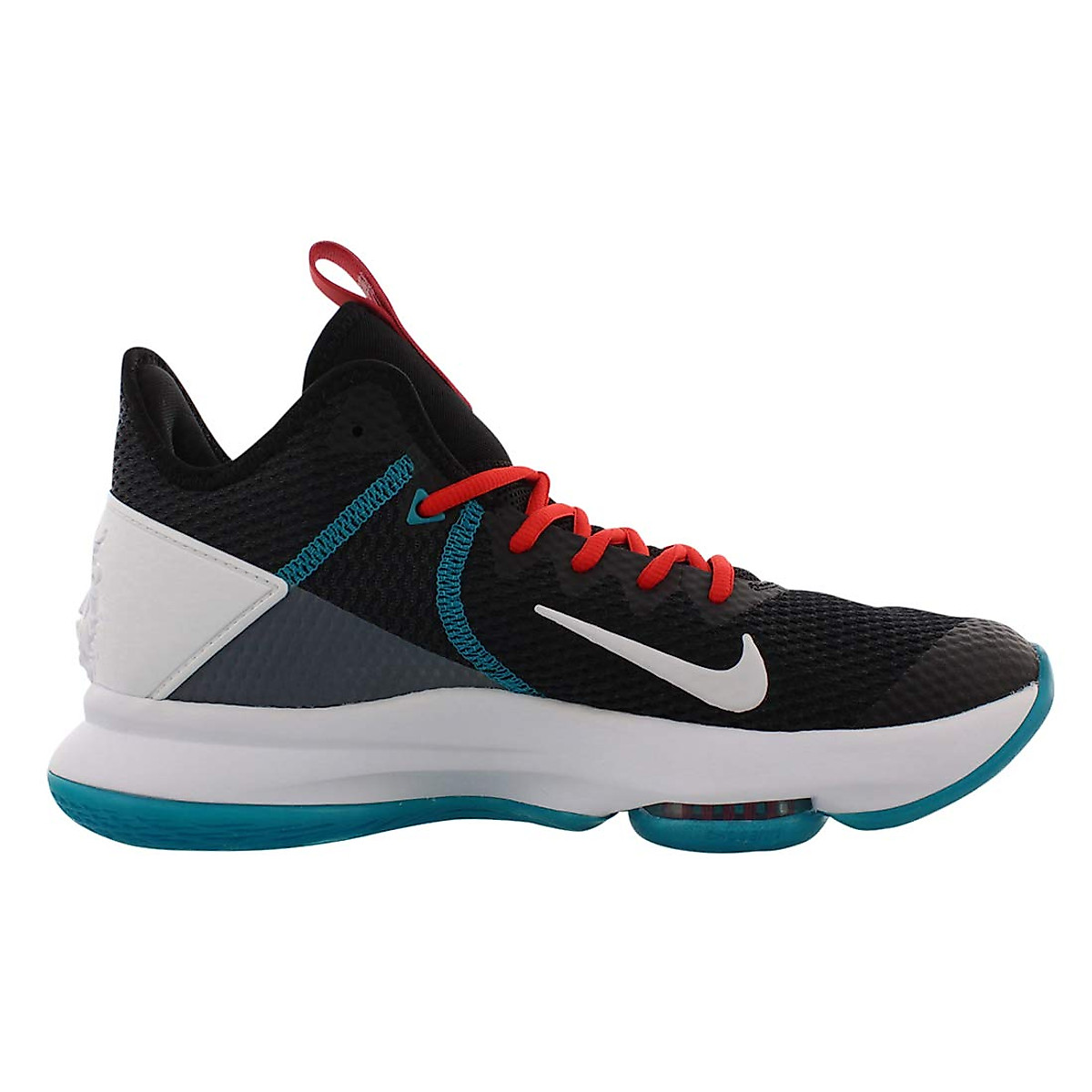Nike Lebron Witness IV Mens Basketball Trainers BV7427 Sneakers Shoes (UK 7.5 US 8.5 EU 42, Black White Chile red 005)