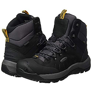 KEEN Men's Revel 4 Mid Height Polar Insulated Waterproof Snow Boots, Black/Magnet, 10