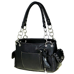 Montana West MW494G-8085 Sugar Skull Collection Concealed Handgun Satchel (Black & White)