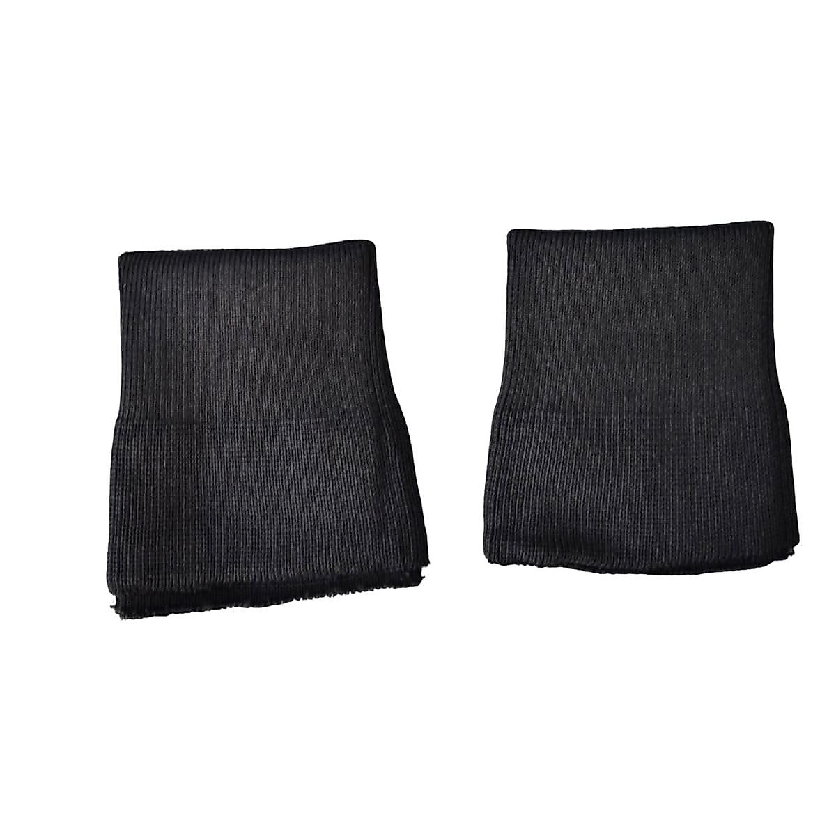 Knit Cuffs for Jacket,Seamless Rib Cuffs 1Pair for Sleeve Extending or Replacement (Black)