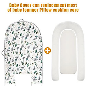Baby Lounger Soft Cover Newborn Lounger Cover Infant Lounger Cover Floor Seat for Lounger Color Green Leave