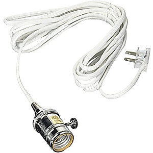 GLOBE ELECTRIC 65442 1LGT 1-Light Chrome PlugIn Pendant