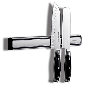 linoroso Magnetic Knife Holder, Heavy Duty Aluminum Magnetic Knife Holder for Wall Use as Knife Bar, Knife Holder, Magnetic Tool, Kitchen Utensil & Home Organizer, 17.3 Inch