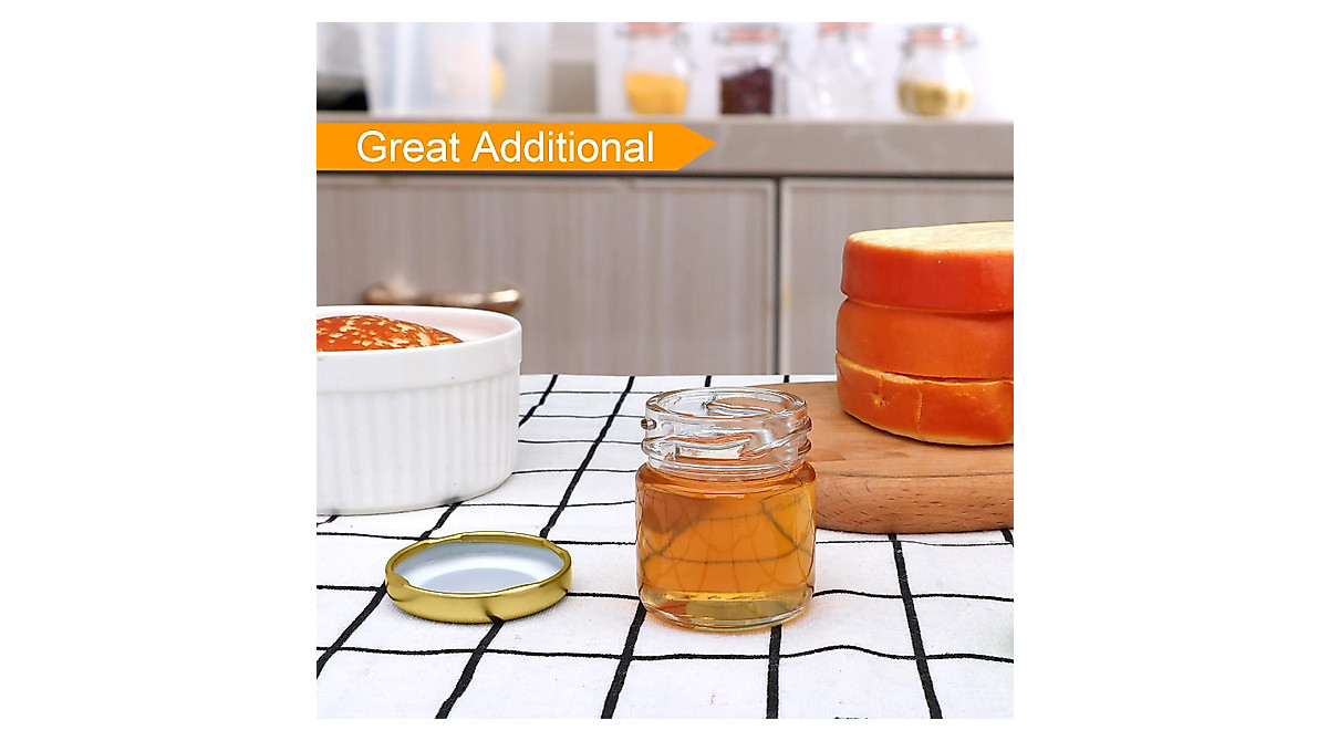 Encheng 1.5oz Mini Glass Jars - Perfect for Crafts & Gifts