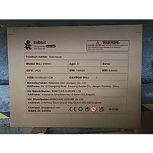 ROBUD Wooden Dollhouse for Kids Girls, Toy Gift for 3 4 5 6 Years Old, with Furniture