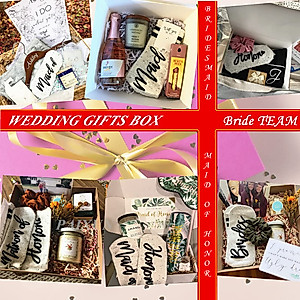 PAIXUN Bridesmaid Gifts For Women Wedding Gifts Proposal Set Bachelorette Party Favors Decorations Bride Socks