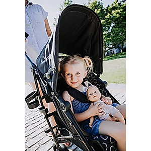 Kinderwagon Skip Baby Stroller, Lightweight Stroller, Compact Stroller, Infant car seat Compatible, Includes rain Cover and Removable Cup Holder (Black)