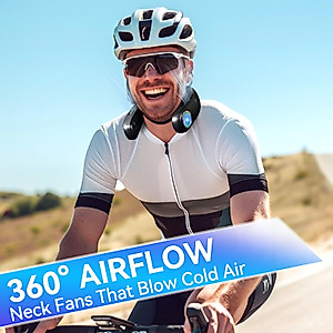 UOFON Neck Air Conditioner Portable Neck Fan Rechargeable Bladeless Neck Fans that Blow Cold Air Portable Personal Cooler with Cooling Plate Wearable Personal Fan for Travel Gifts for Women Men