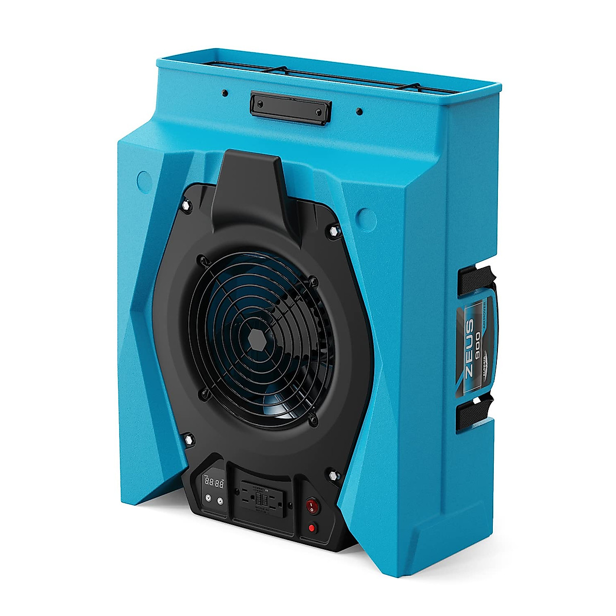ALORAIR Zeus 900 Air Mover Commercial Blower for Carpets, Walls, Plumbing Use, Variable Speed Floor Blower Fan, 950 CFM with 1.8 Amps, Circuit Breaker Protection,on-Board Duplex GFCI, Blue