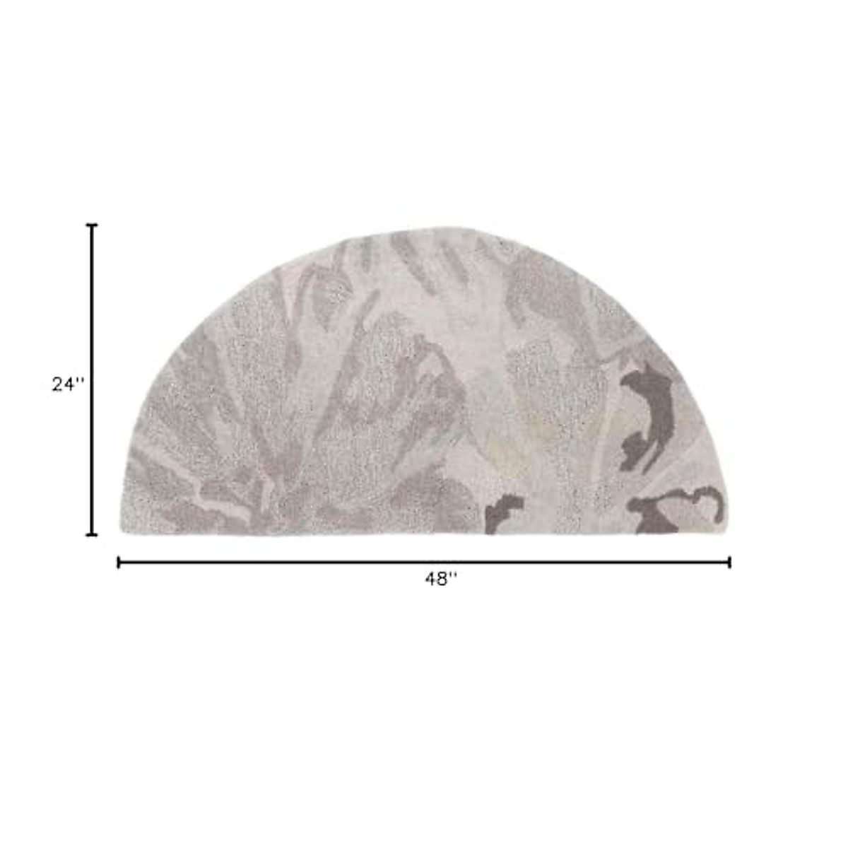 BROOKS DECOR Area Rugs, 2x4 Hearth Transitional Brown Area Rug Carpet for Living Room, Bedroom or Kitchen (2' x 4' Hearth)