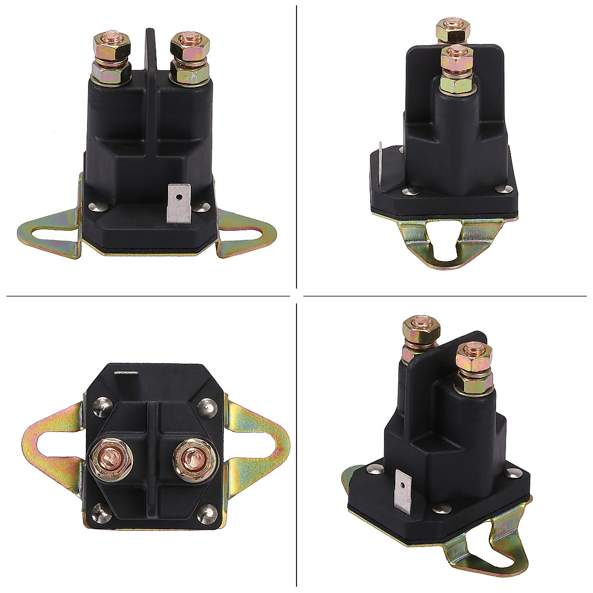 Stylemafia Starter Solenoid fit for Husqvarna 539101714 Trombetta 854-1221-210 Bobcat John Deere Snapper MTD, Universal Applications 3 Terminal 12VDC Most 3-pin MTD/Murray Riding mowers