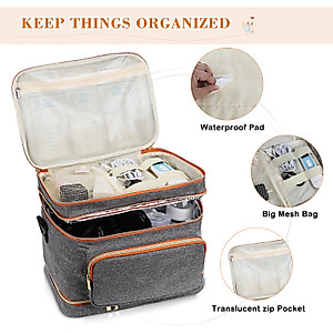 Vasttron Wearable Breast Pump Bag, Breastfeeding Pump Bag Diaper Bag Portable Pump Carrying Case for Working Moms Travel Compatible with Willow Elvie Pumps Pump in Style