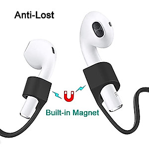 RIAYVIL Anti-Lost Strap for AirPods,Magnetic Soft Silicone Sports Lanyard,Neck Cord Rope 4pcs …