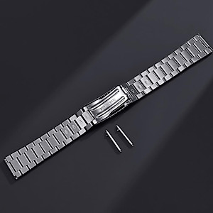 Semdu 20mm 316L Stainless Steel men watch Band Strap Bracelet,20mm Brushed Polished Men Watch Band