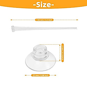 Jegtew 8 Pack Suction Cups with 8 Pieces Adjustable Zip Ties， Aquarium Suction Cup for Aquarium Fish Tank Binding Moss Shrimp Dodging Nest