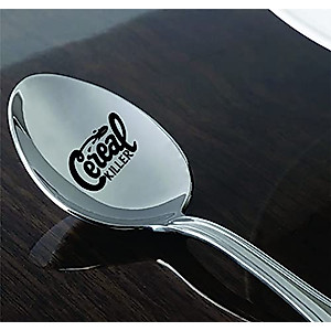 Cereal killer spoons | Funny Christmas gift for husband boyfriend | Personalized cereal lover spoon for teenager | Best friend engraved spoon gift men women | stocking stuffers for teens boy girl