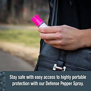 SABRE Pepper Spray With Key Ring, 25 Bursts, 10-Foot (3-Meters) Range, UV Marking Dye, Twist Lock Safety, Supports The National Breast Cancer Foundation (NBCF), Pink