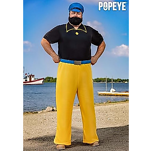 Plus Size Brutus Popeye Men's Costume | Cartoon Character Costumes 2X Multicolor