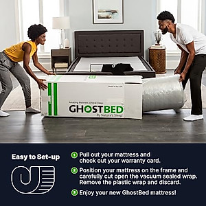 GhostBed Flex 13 Inch Cool Gel Memory Foam & Innerspring Hybrid Mattress, Medium Feel, Made in The USA, Twin XL
