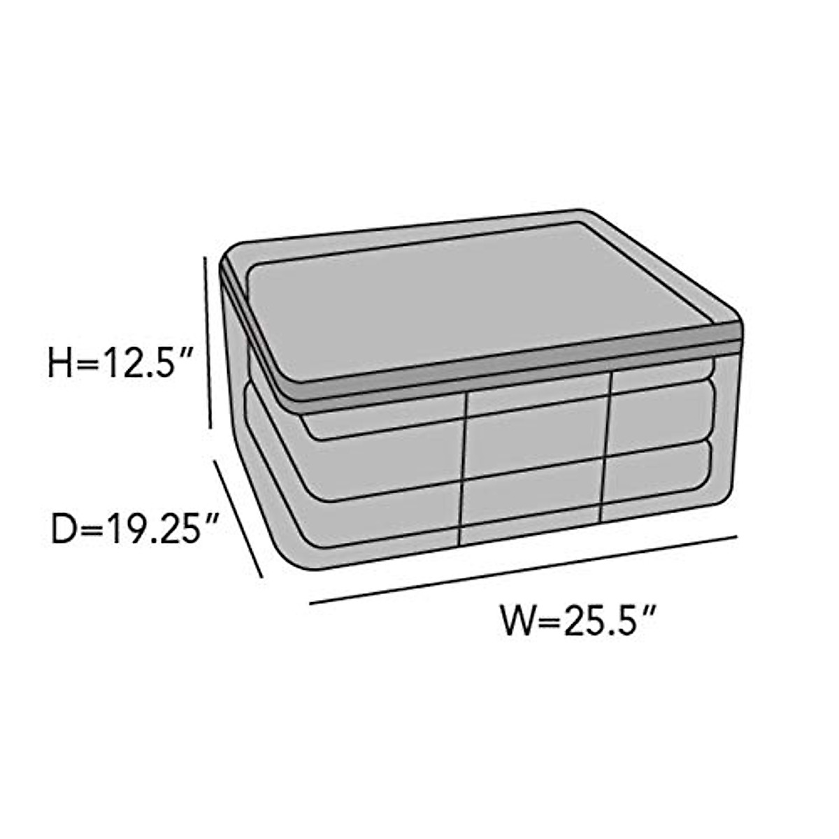 Covermates Keepsakes – Canvas Storage Bag - Premium Canvas - Carrying Handles -Dual Zipper Pulls - Indoor Storage-Natural