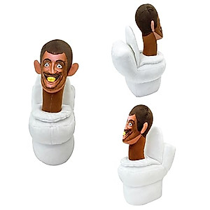 Qabfwe Skibidi Toilet Plush, 11" Speakerman Bosses Plushies Toys Skibidi Toilet Head Plushies Toys for Fans and Friends Beautifully Stuffed Animals Doll Gifts (4pcs)