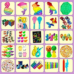 500 PCS Favors for Kids, Fidget Toys Pack, Easter Basket Stuffers, Goodie bag stuffers, Birthday Gift Toys, Stocking Stuffers Carnival Prizes Treasure Box Toys for Classroom, Pinata Stuffers, Bulk Toys Treasure Box for Boys and Girls