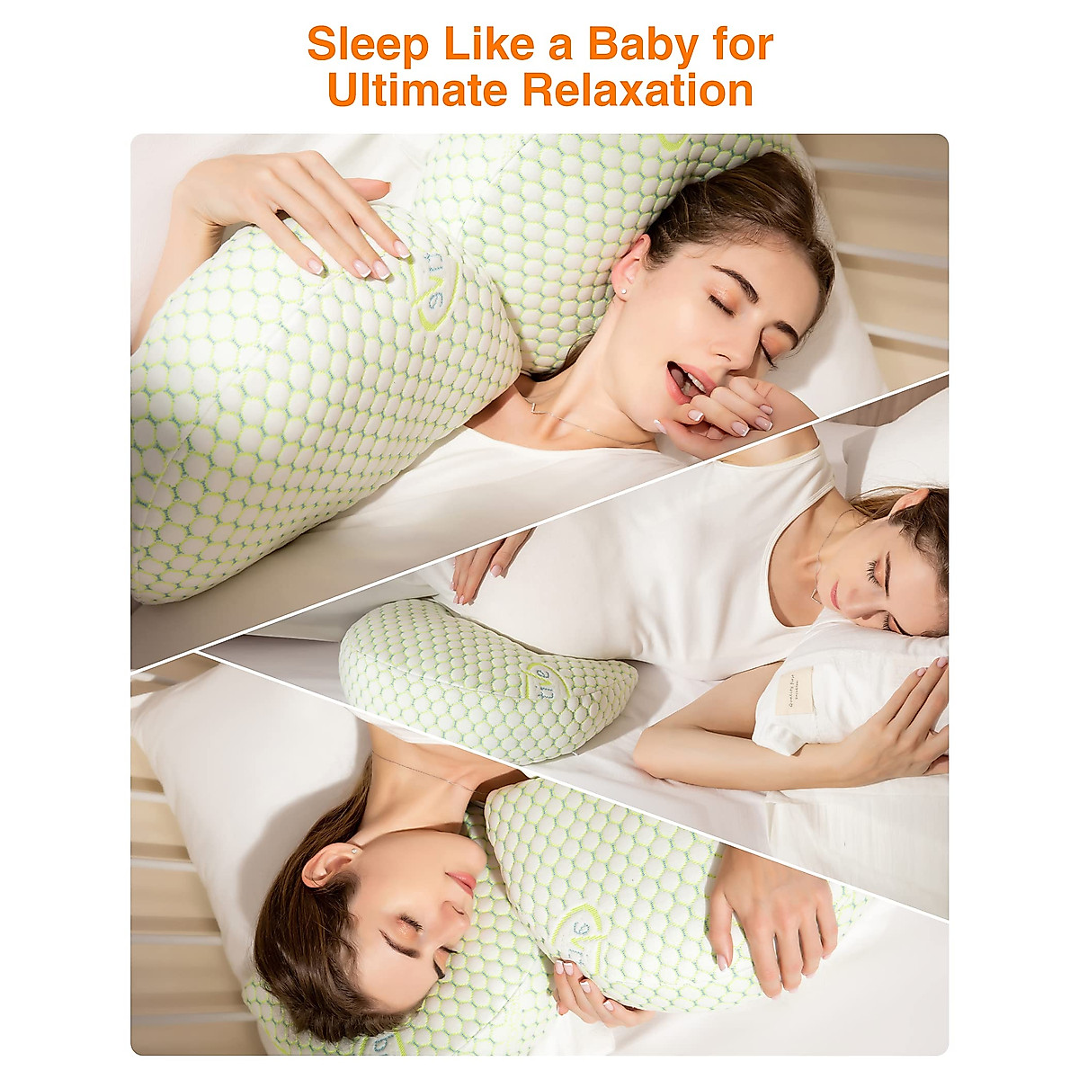 taynoes Pregnancy Pillows for Sleeping, Maternity Pillows, Detachable and Adjustable Pregnancy Must Haves Support for Pregnant Women Back, Belly, Stomach,Side Sleeper Pregnancy Wedge Pillow (Green)