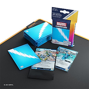 Gamegenic Marvel Champions The Card Game Official Quicksilver Art Sleeves | Pack of 50 Art Sleeves and 1 Clear Sleeve | Card Game Holder | Use with TCG and LCG Games | Made by Fantasy Flight Games