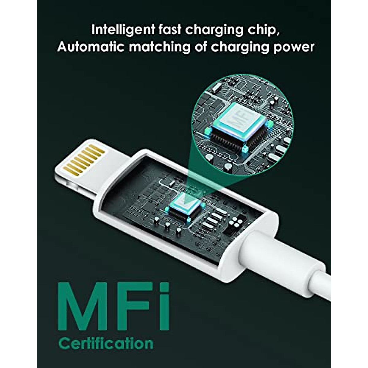 iPhone Charger Fast Charging, [Apple MFi Certified] Fast Charger 20W PD USB C Wall Charger with 6FT Type C to Lightning Cable Compatible with iPhone 14 13 12 11 Pro Max/Pro/XS Max/XS/XR/X, iPad