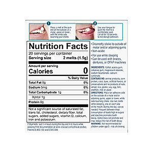 OraCoat XyliMelts Dry Mouth Relief Moisturizing Oral Adhering Discs 40 Count, 4 Pack, Slightly-Sweet with Xylitol, for Dry Mouth, Stimulates Saliva